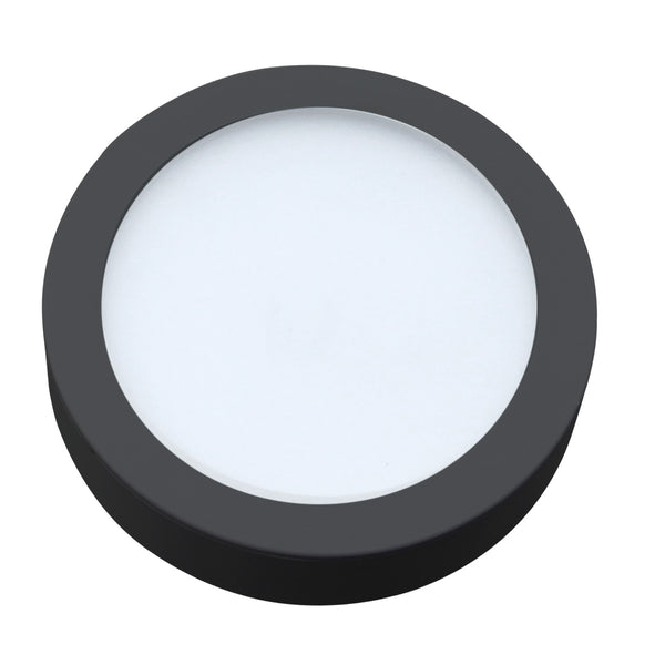 PANEL LED ADOSADO PC NEGRO 12W LUZ CÁLIDA