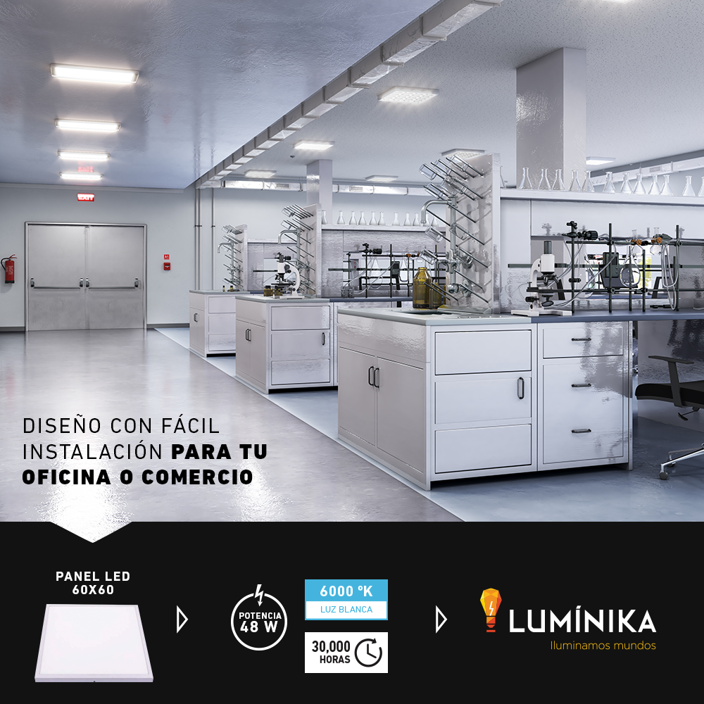 PANEL LED ADOSADO 60x60 LUZ BLANCA 48W