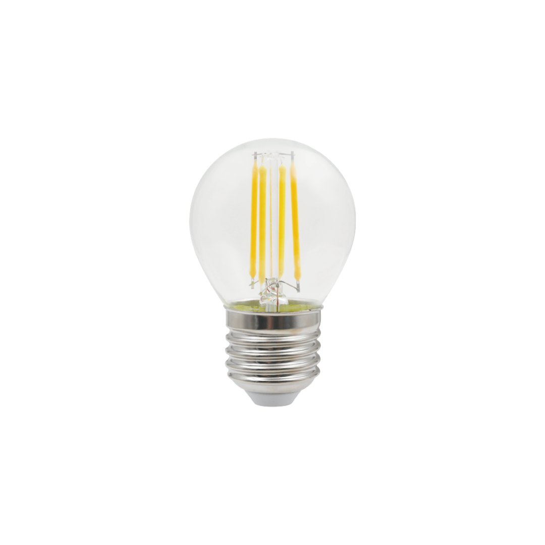 FOCO LED / G45 FILAMENTO / BASE E27 / 6W CLEAR 30°K LUZ AMARILLA
