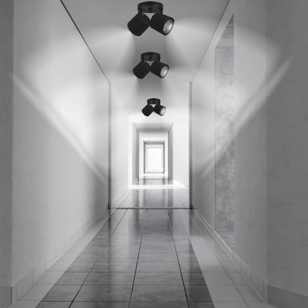 SPOT LED ADOSADO NEGRO LUZ BLANCA 14W